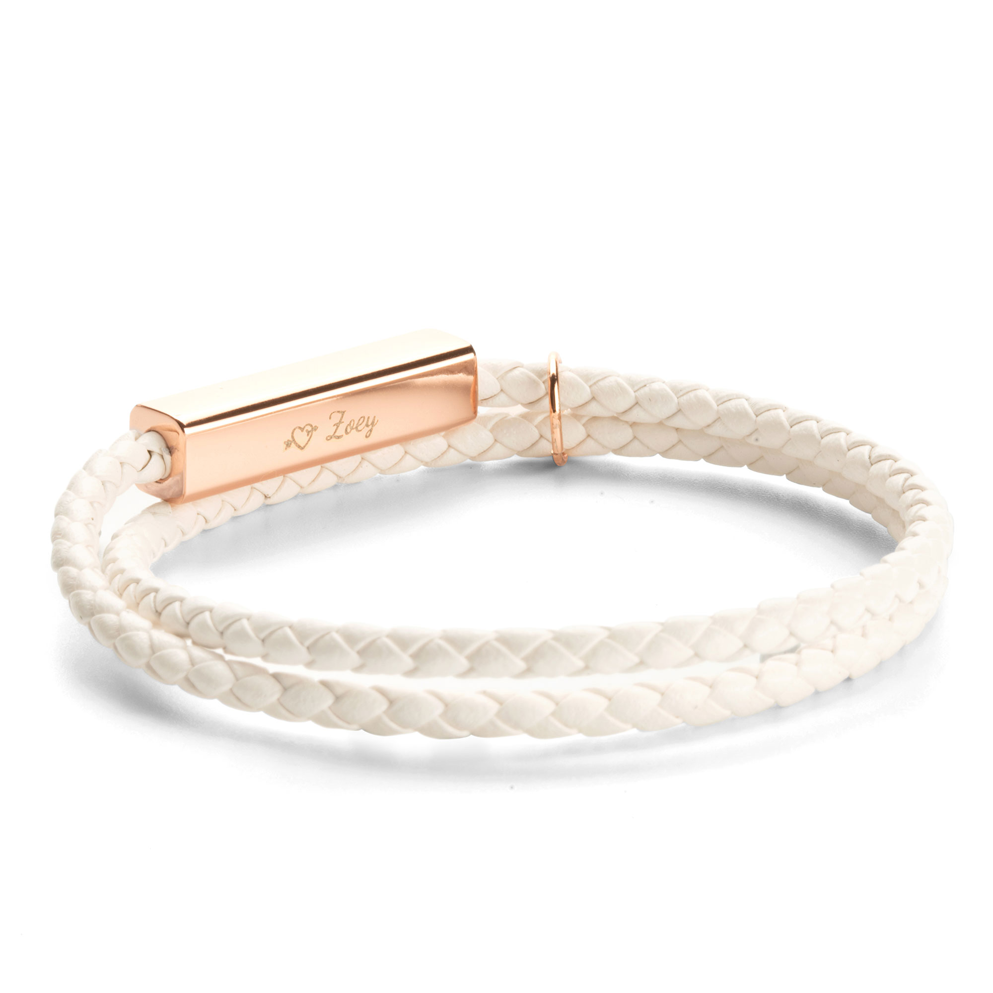 Hello Kitty Customized Italian Leather Wrap Bracelet - Swan White