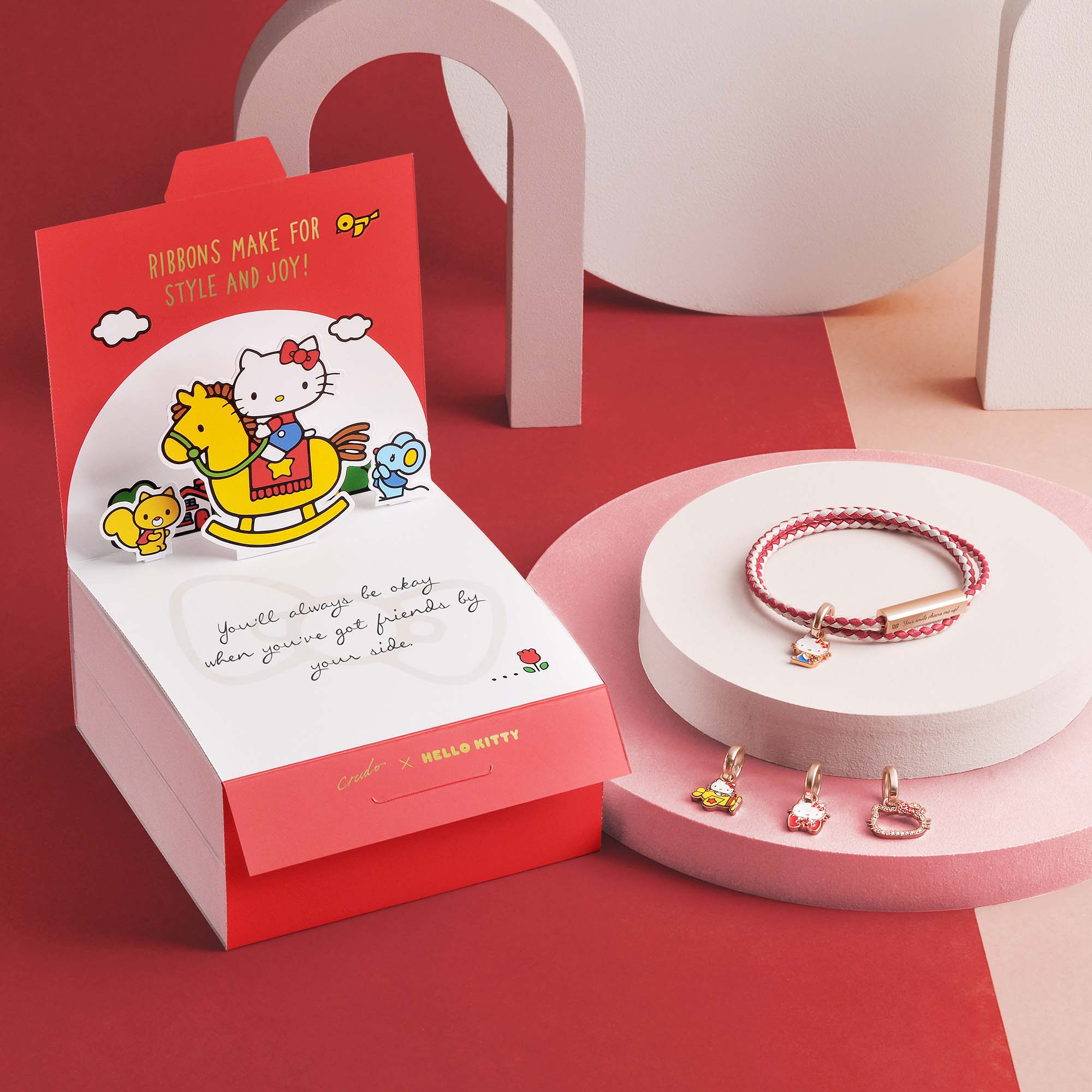 Customized Hello Kitty Leather Wrap Bracelet | Crudo