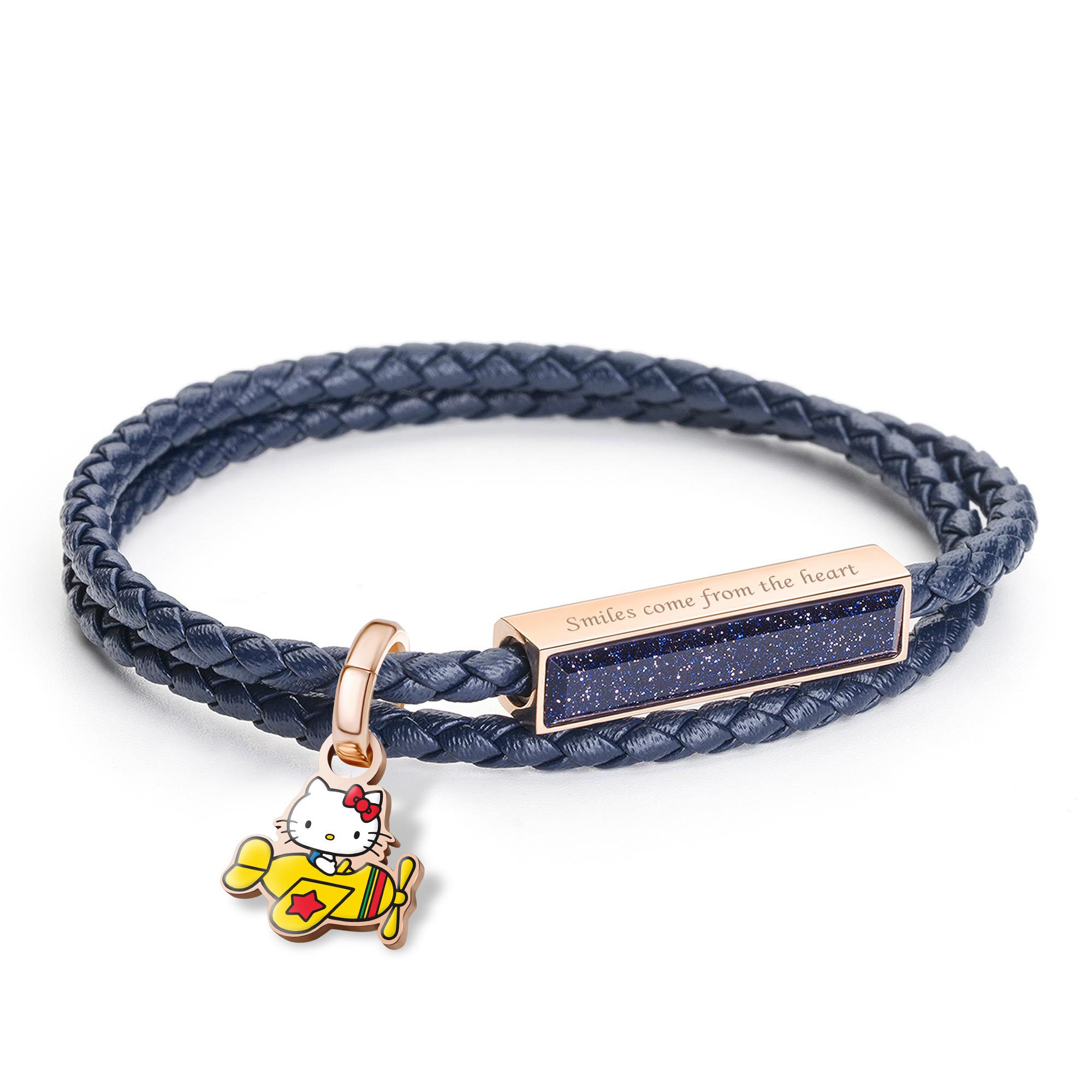 Hello Kitty Customized Leather Gemstone Bracelet - Palace Blue Blue ...
