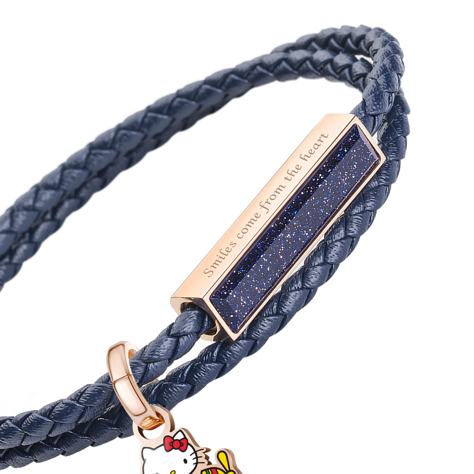 Hello Kitty Customized Leather Gemstone Bracelet - Palace Blue Blue ...