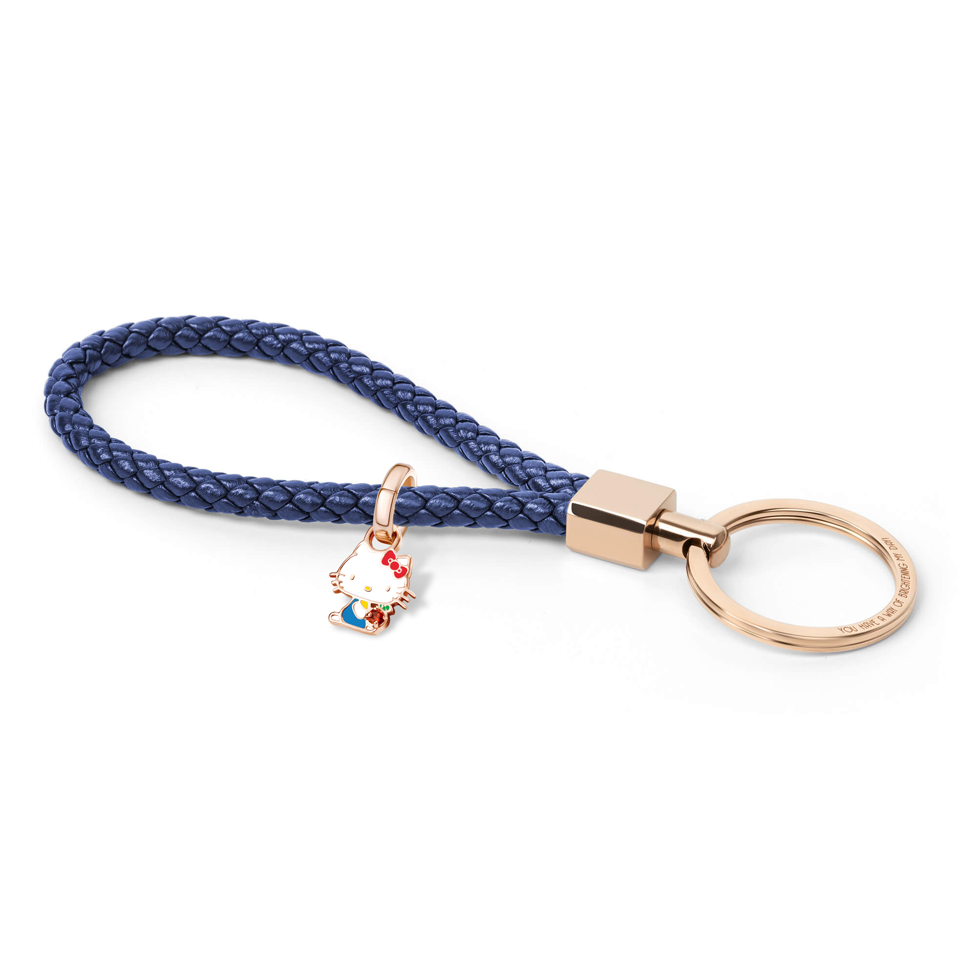 Customized Hello Kitty Leather Keychain | Crudo