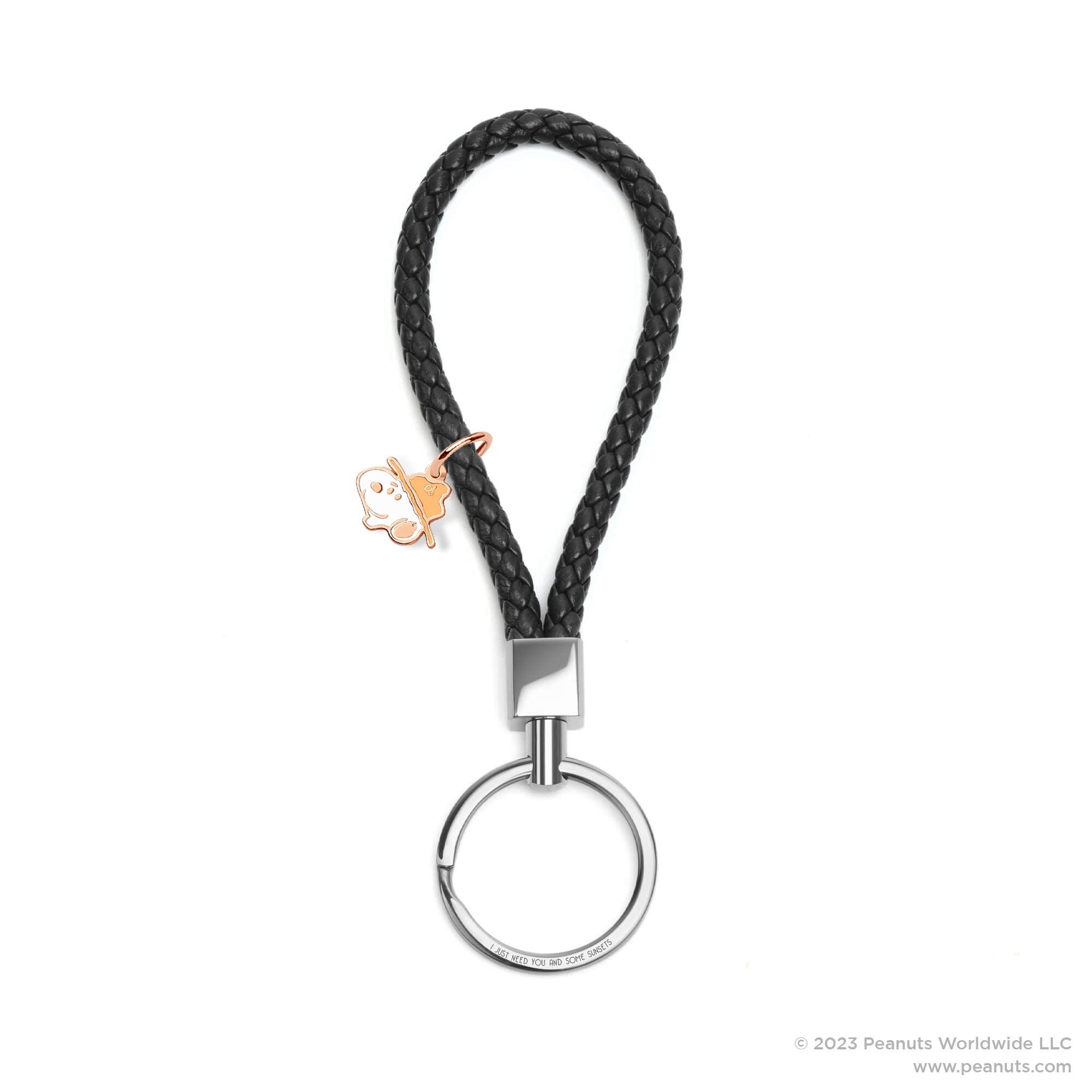 Customized PEANUTS Leather Keychain | Crudo