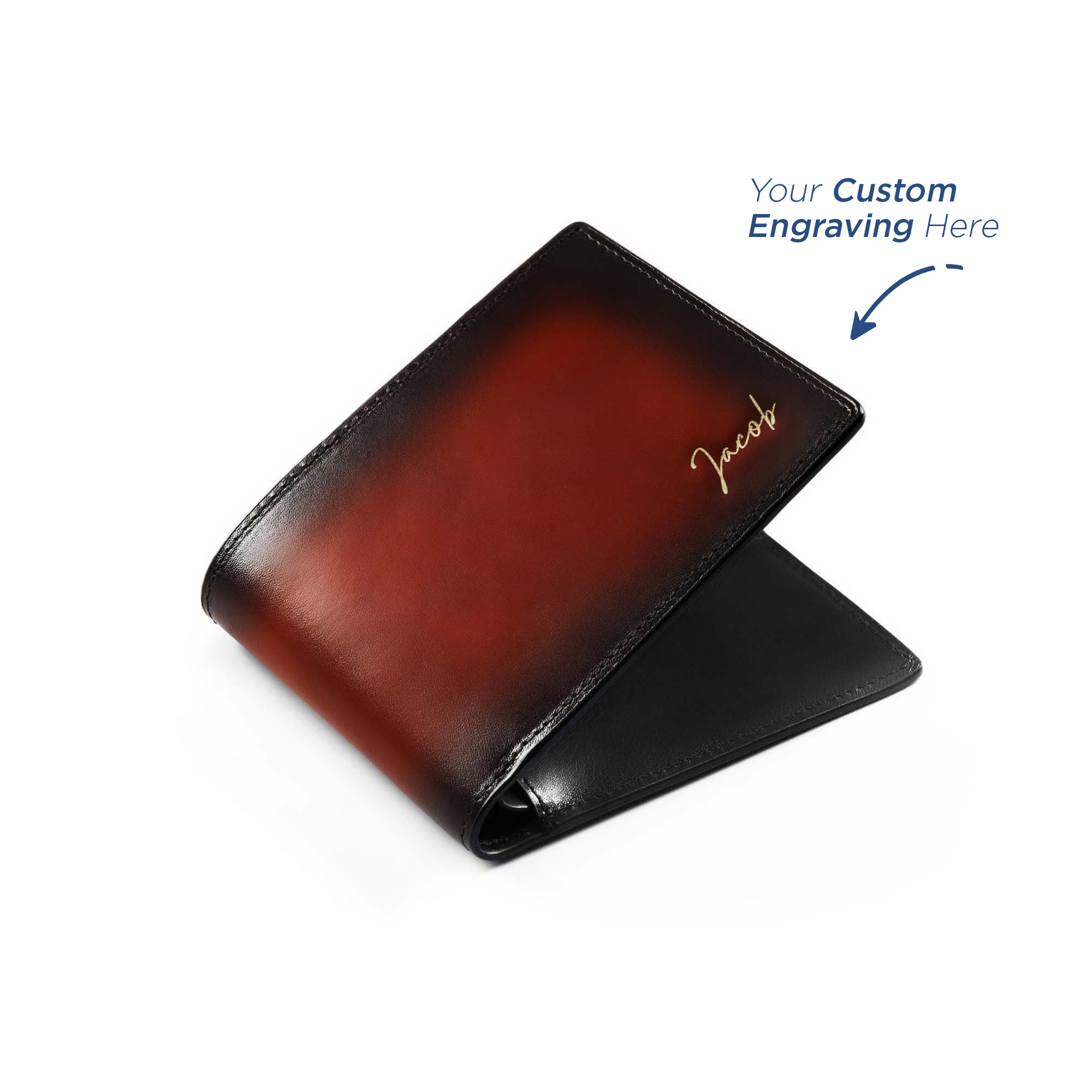 The Leather Artisan Italian Patina Short Wallet - Expresso Brown
