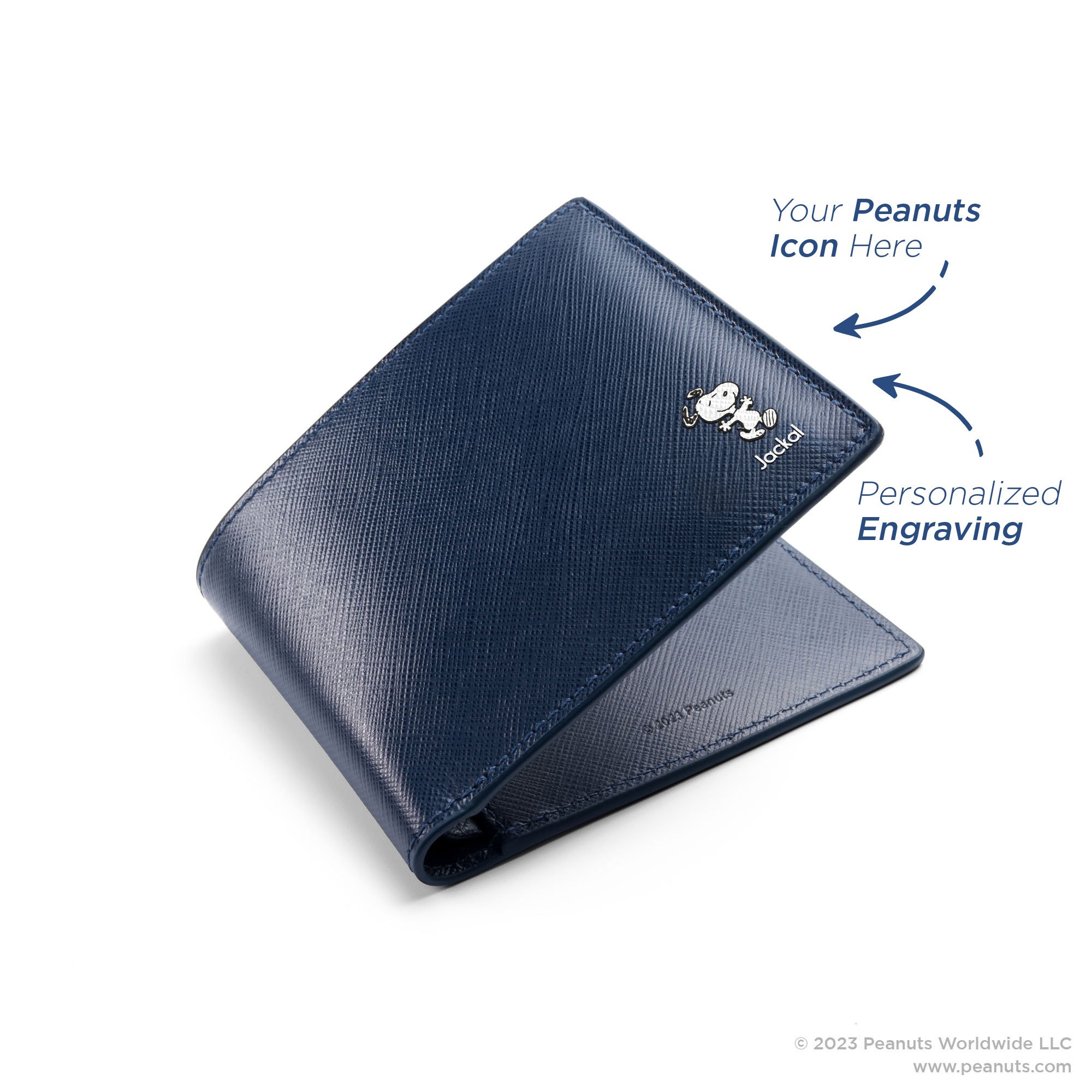 Customized PEANUTS Leather Wallet | Crudo