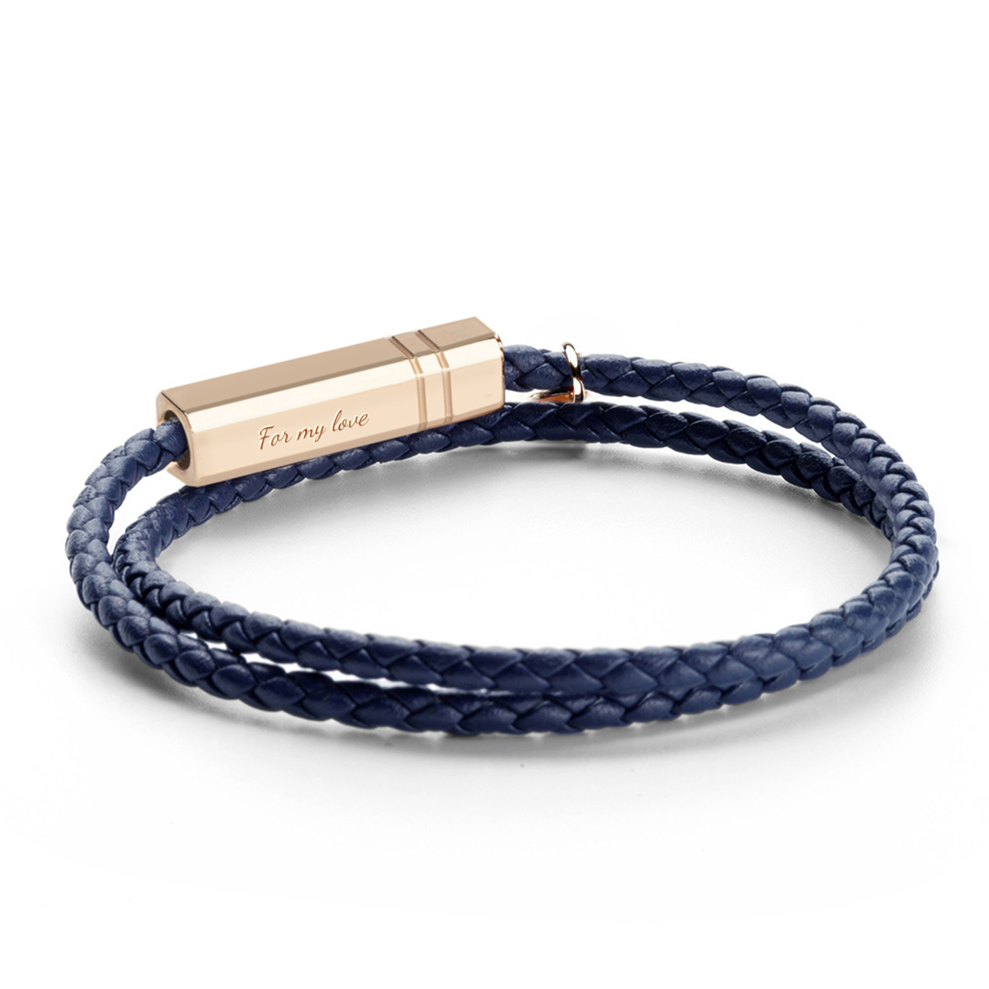 Ricordi Titanium Leather Diamond Bracelet