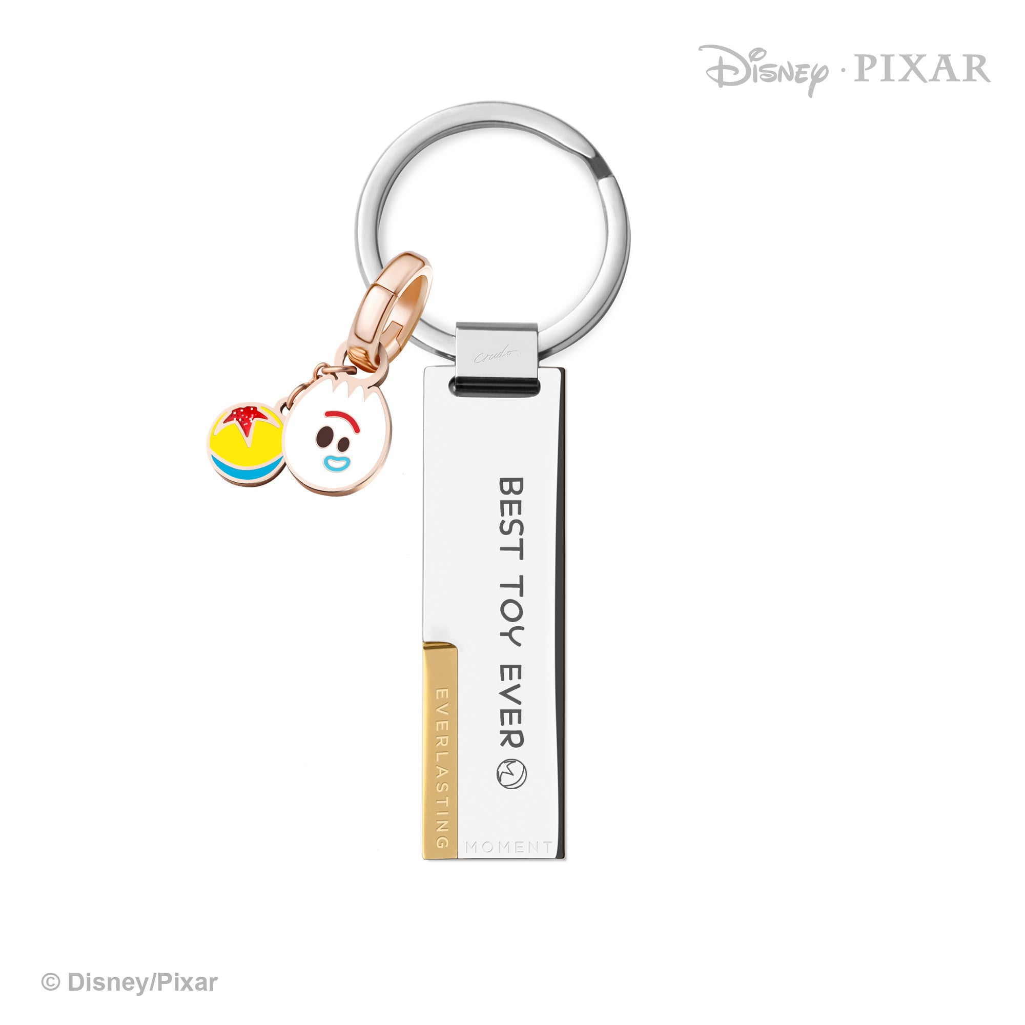 Pixar Toy Story Customized Metal Tag Keychain - White Gold