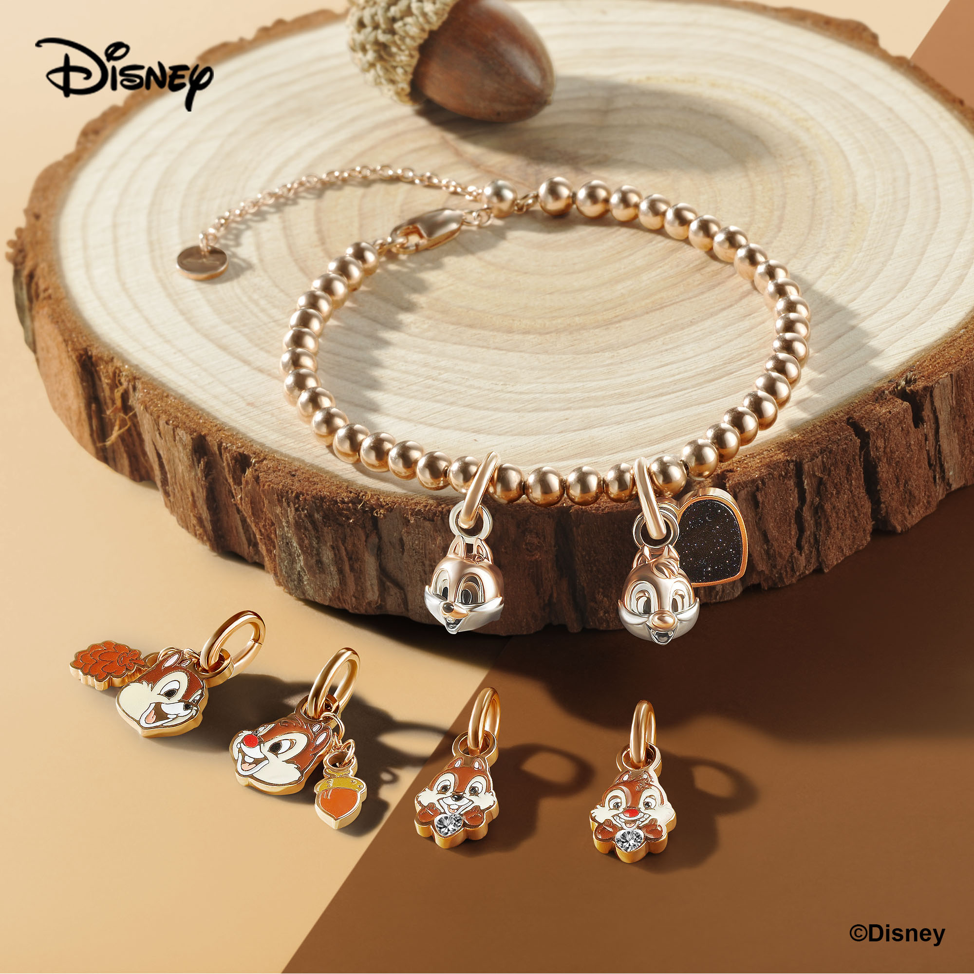 Chip 'n Dale 925 純銀吊墜 - 大鼻 - Crudo